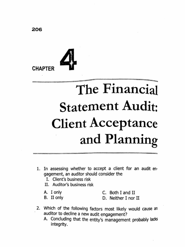 Roque CPA Reviewer Auditing ch4 Final PDF | PDF | Financial Audit ...