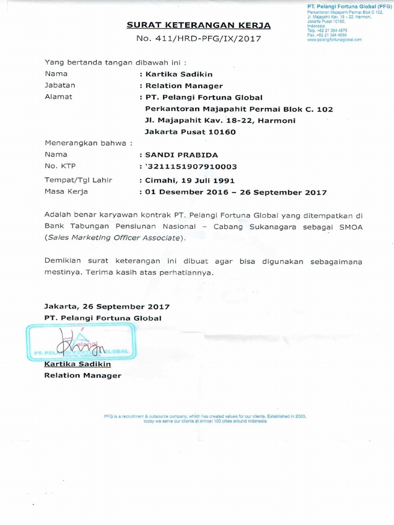 Paklaring PDF | PDF