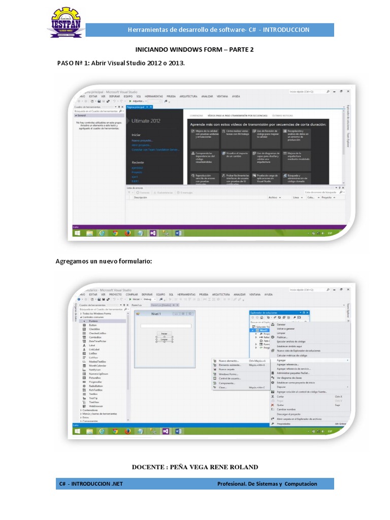 Windows Form - Parte2 .1 Poo Clase 02 | PDF | C Sharp (lenguaje de ...