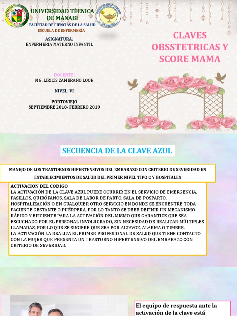 Claves Obstetricas y Score Mama | PDF | Presión sanguínea | Sangre