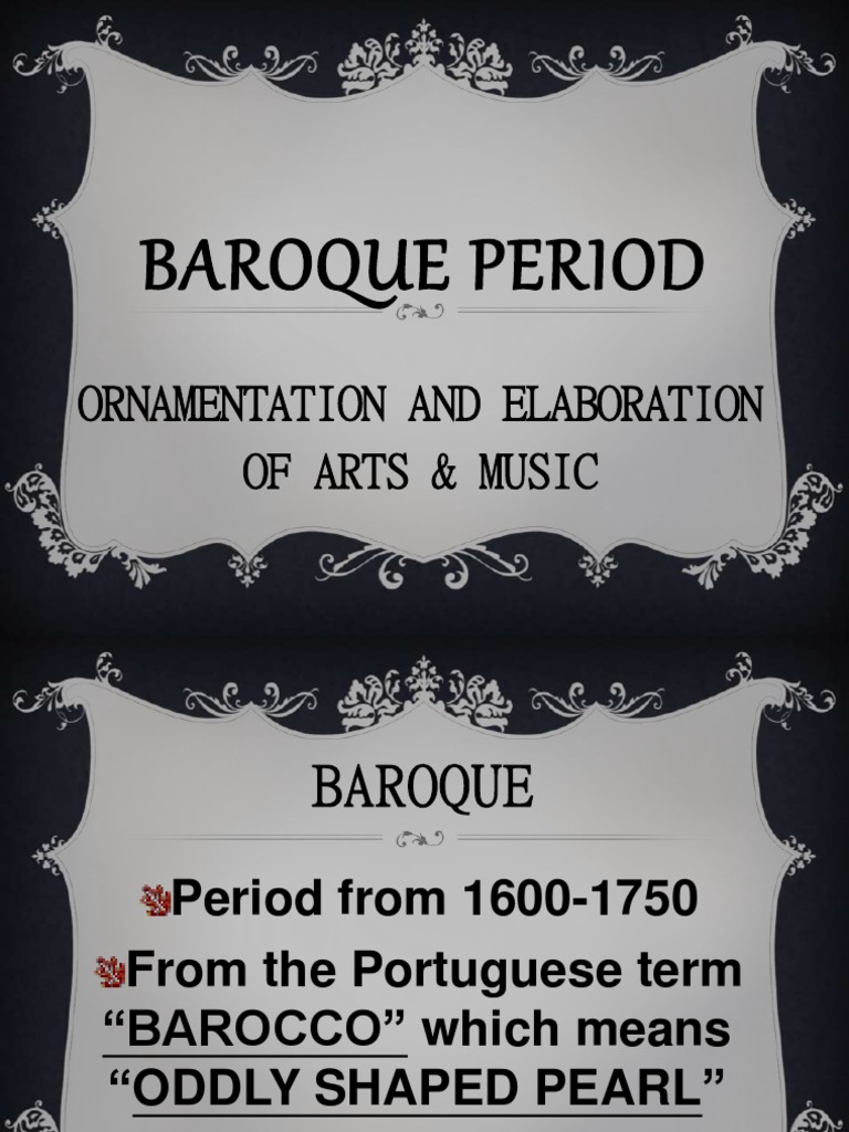 Baroque Period: Arts, Music, and History | PDF | Baroque Music | Johann ...