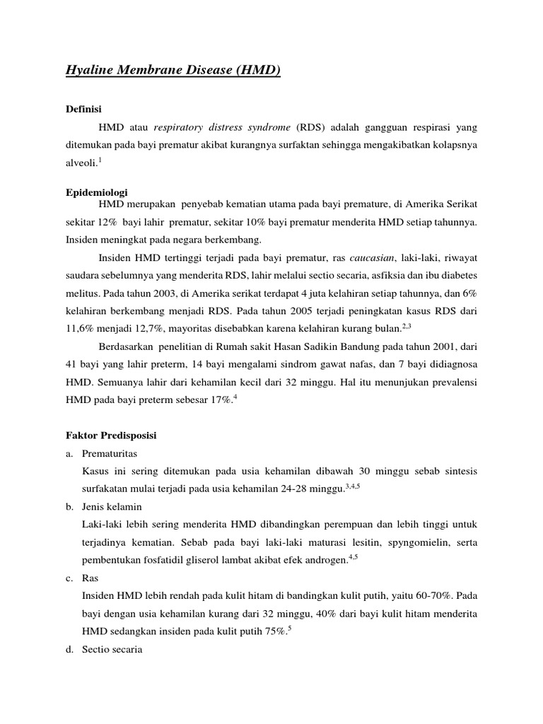 Hyaline Membrane Disease - Tasya | PDF