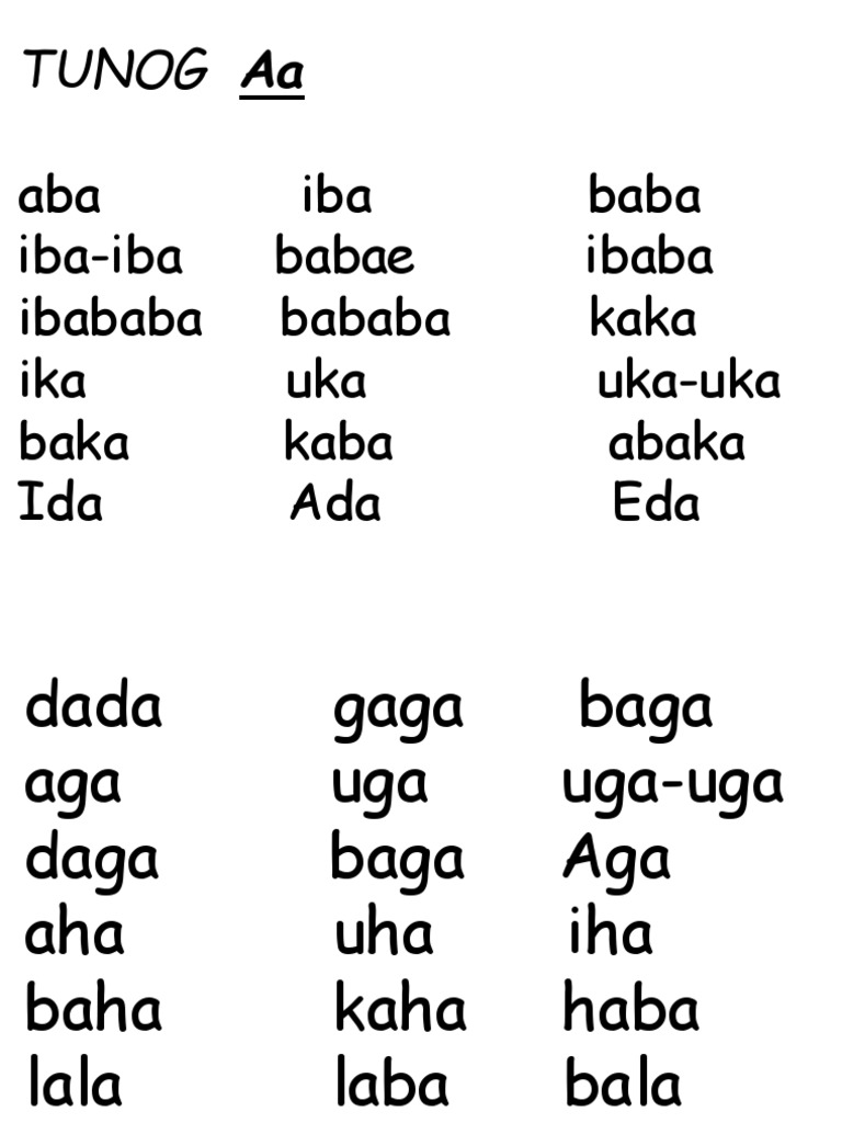 Remedial Reading Tagalog | PDF