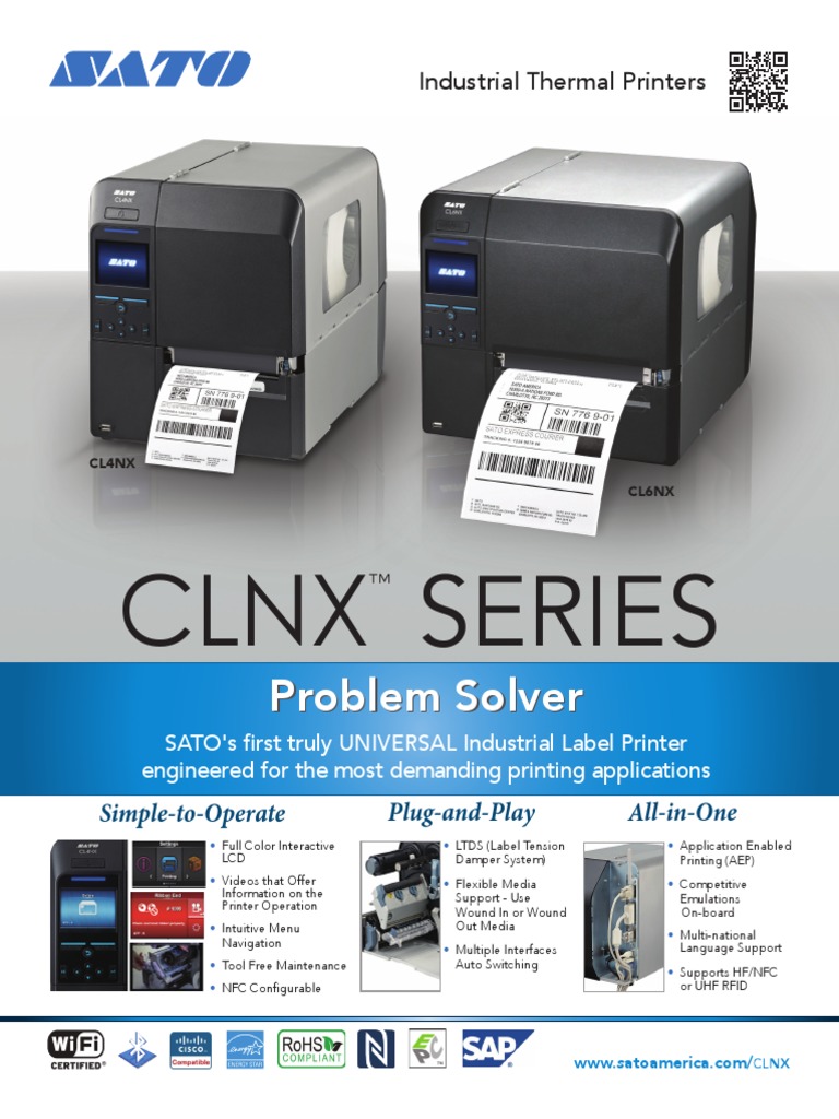 CLNX Series Datasheet | PDF | Barcode | Printer (Computing)