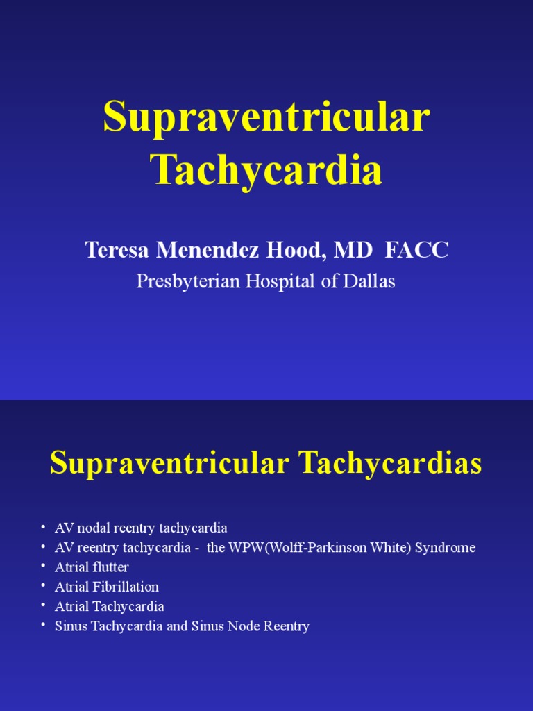An Overview of Supraventricular Tachycardias: Characteristics ...