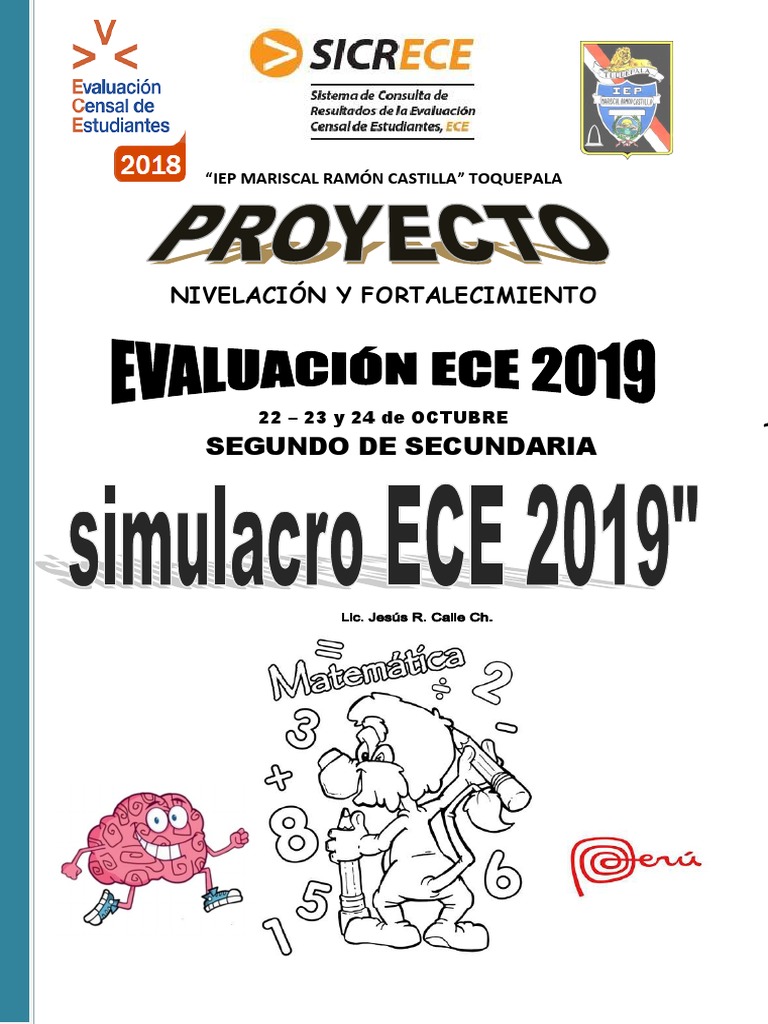 Ece Simulacro 02 - Matemática 2° Grado 2019 | PDF | Rotación | Espacio