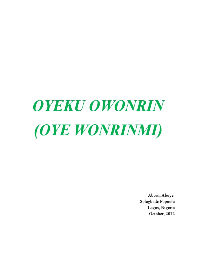 2-6 Oyekun Owonrin 1 | PDF | Santería | Nature