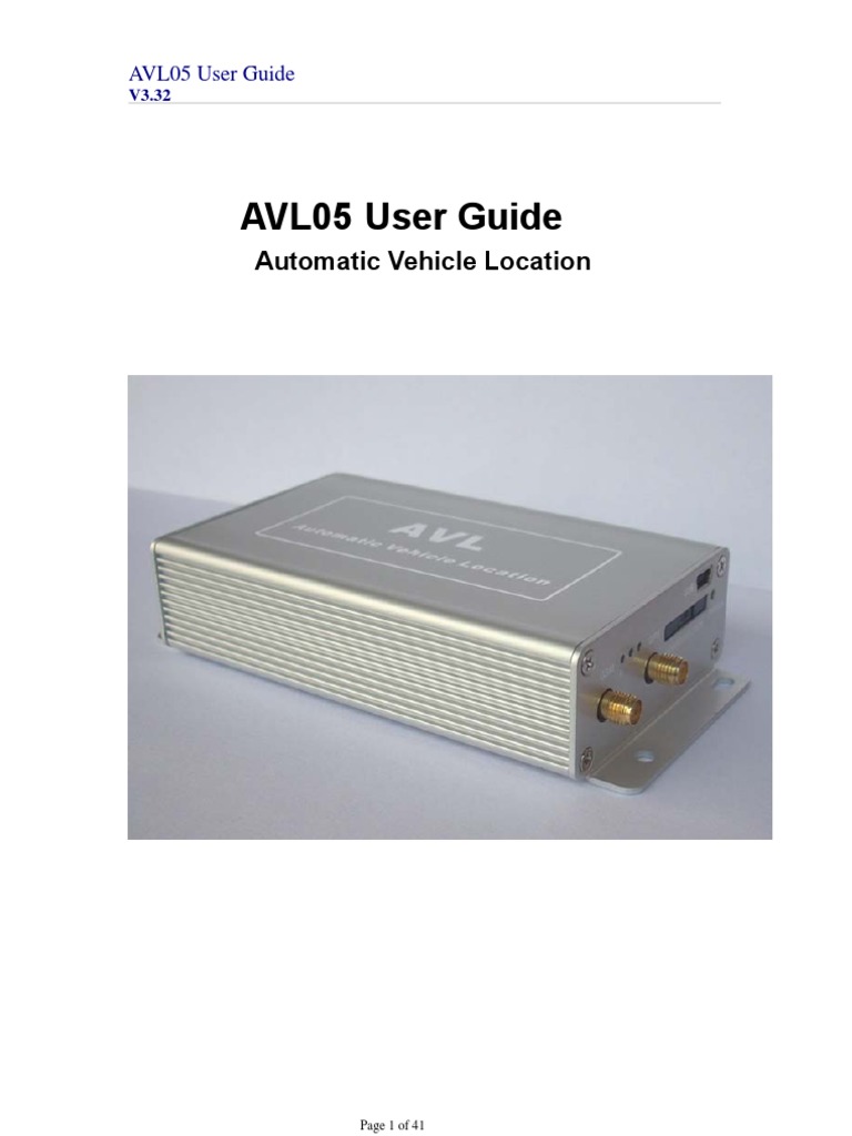 AVL05 User Guide: Automatic Vehicle Location | PDF | General Packet ...