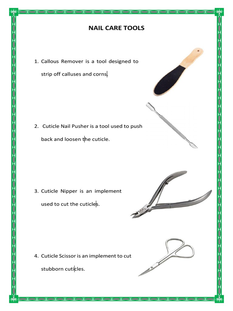 Nail Care Tools and Equipment | PDF