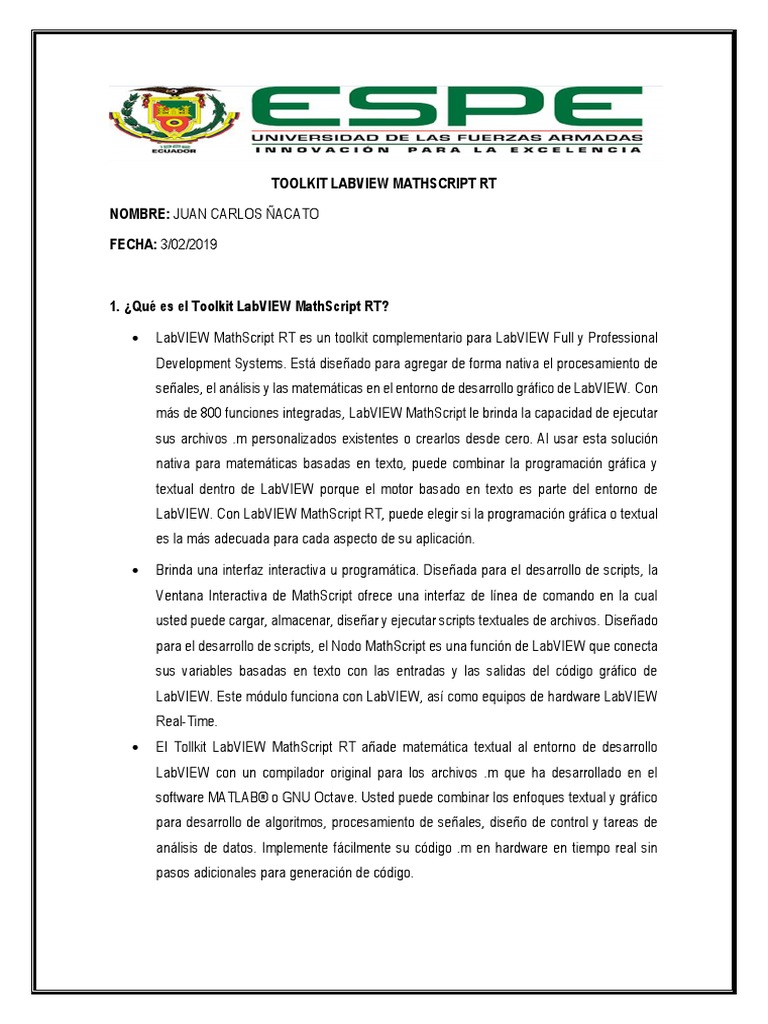 Toolkit Labview Mathscript RT | PDF | Entorno de desarrollo integrado ...