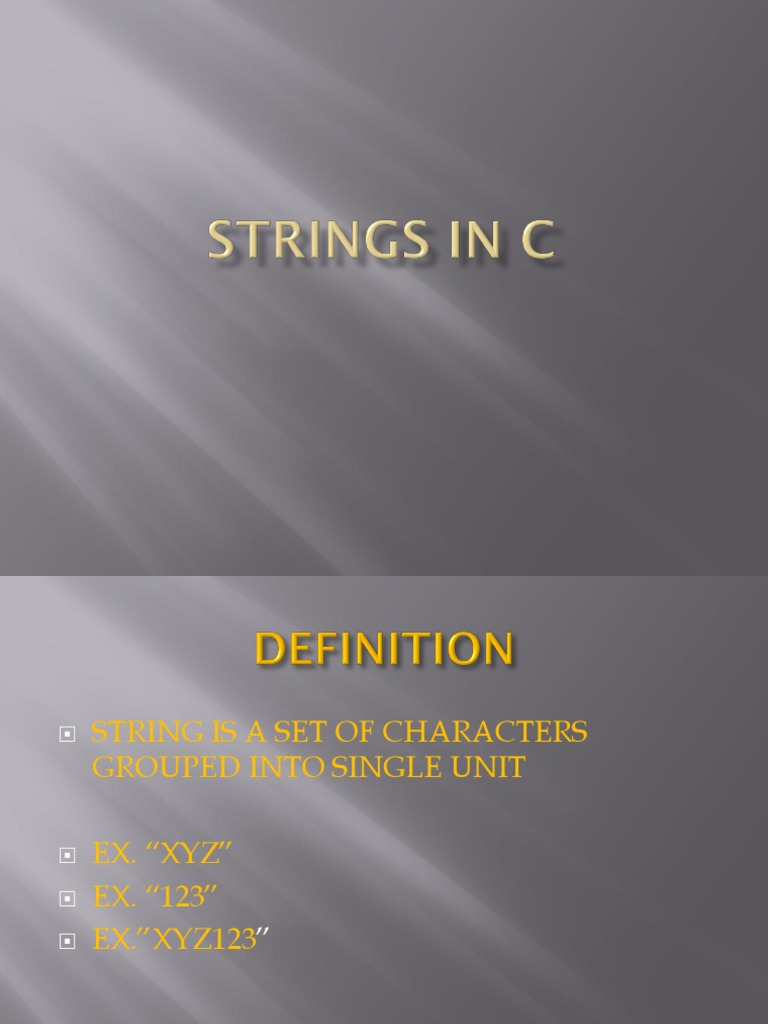Strings in C | PDF | String (Computer Science) | Computer Engineering