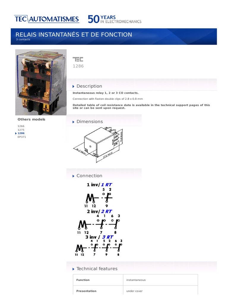 Tec Relay 52G | PDF | Relay | Alternating Current