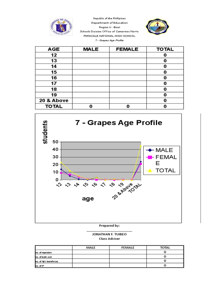 Age Profile Template 2019 | PDF
