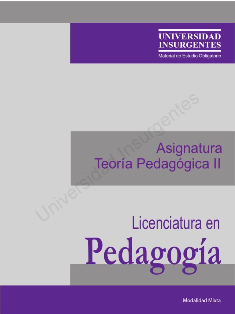 B02 Teoría Pedagógica II ME | PDF | Platón | Conocimiento