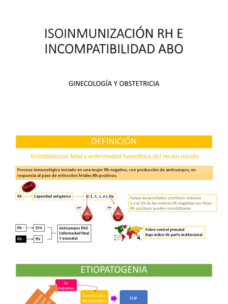 Incompatibilidad Rh y ABO en Embarazo | PDF | Salud maternal | Anatomía