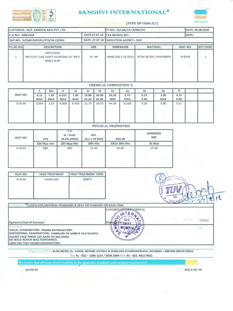 Inc 800 MTC - Flange | PDF | Plumbing | Building Engineering