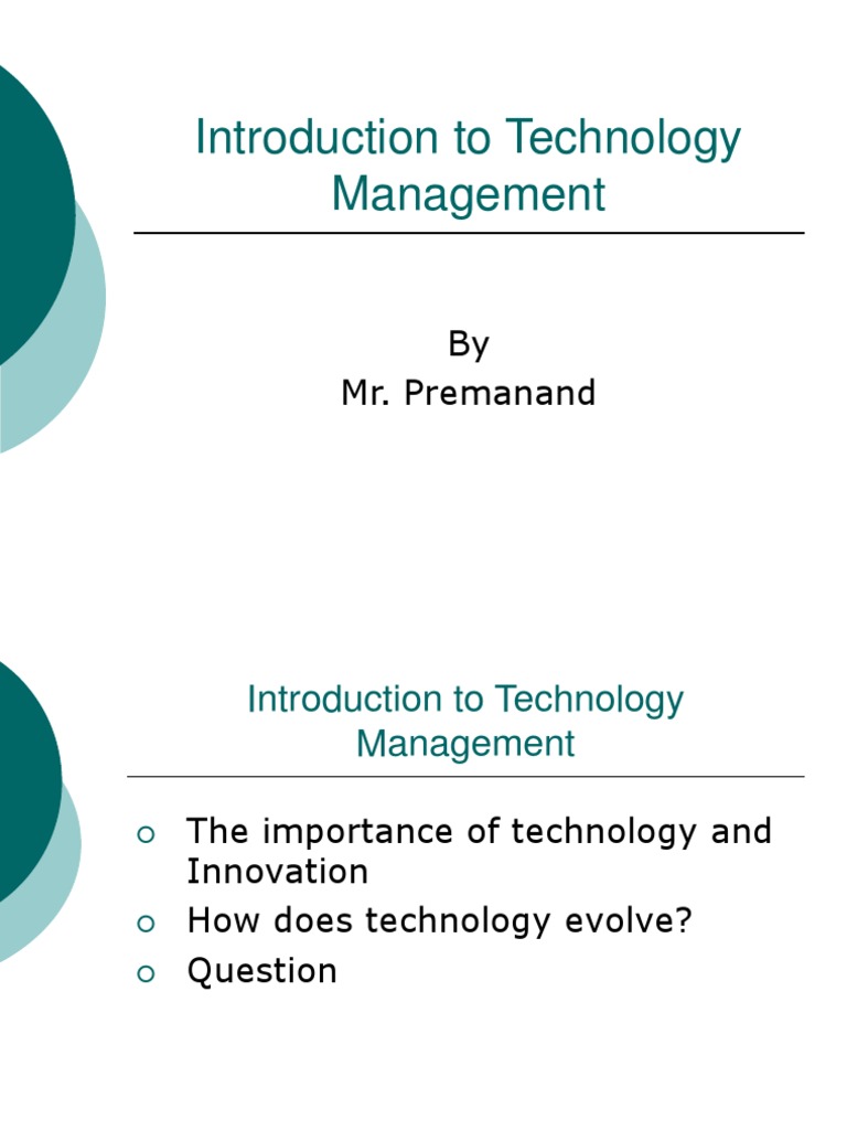 Introduction To Technology Management | PDF | Personal Computers ...
