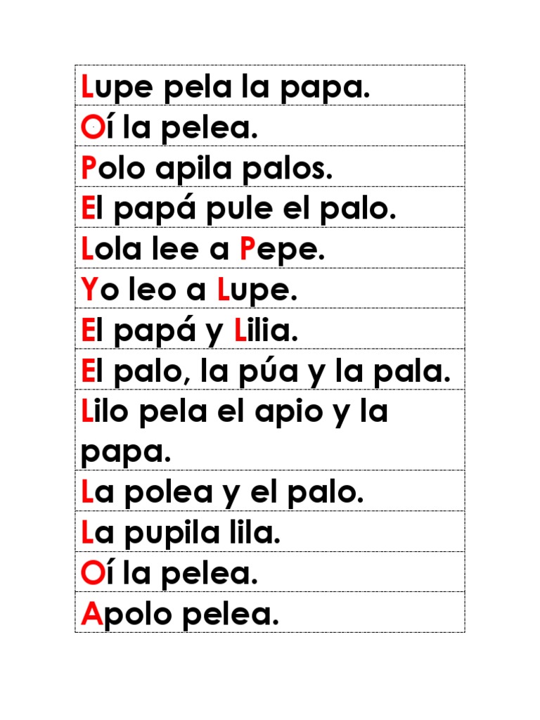 Oraciones para Recortar y Pegar | PDF