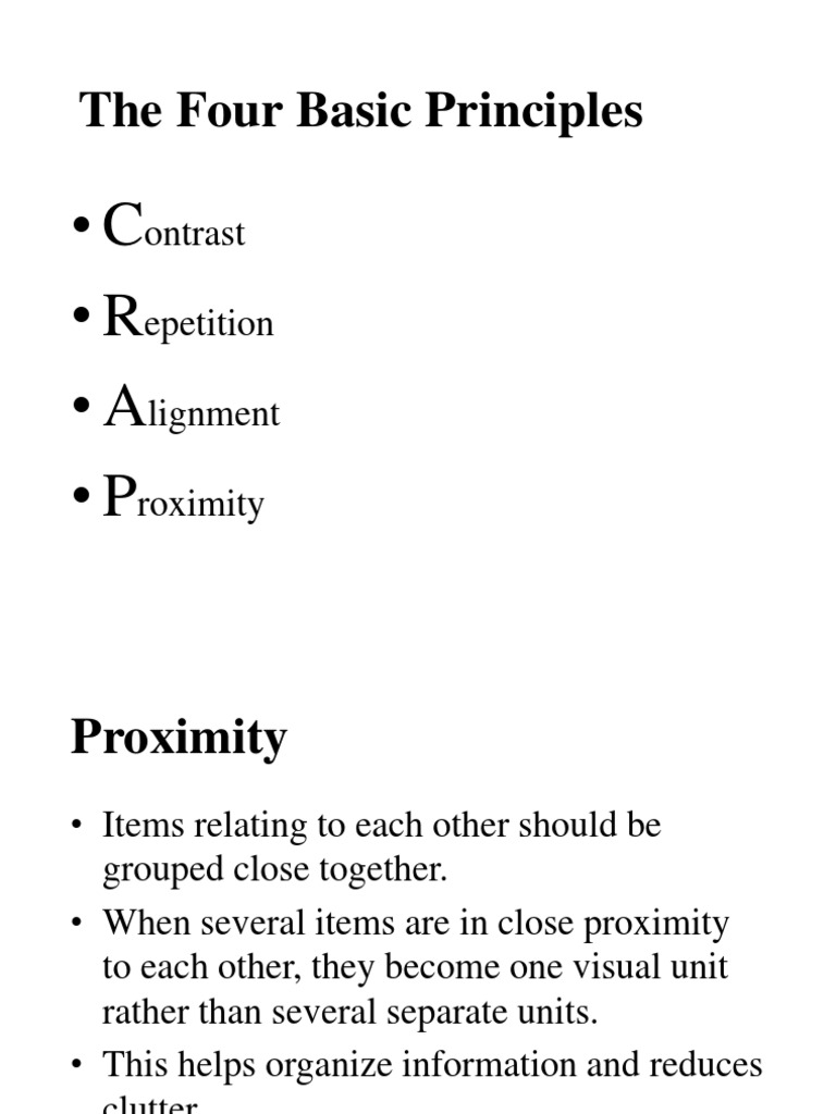 The Four Basic Principles: - C - R - A - P | PDF | Career & Growth | Art