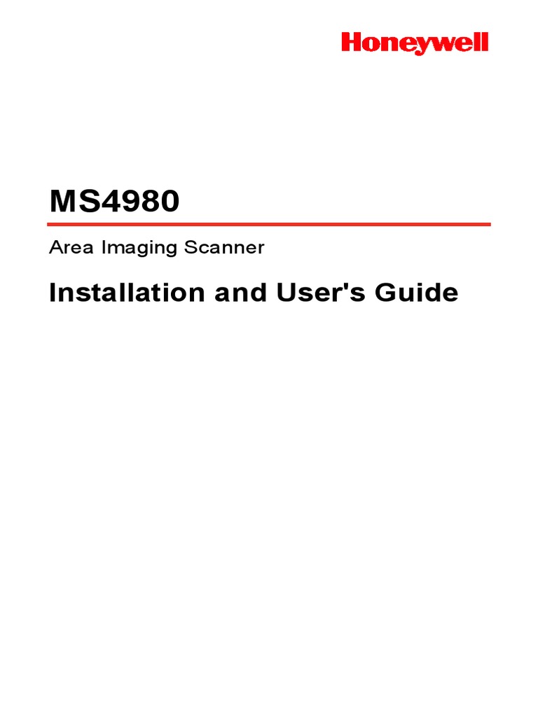 Installation and User's Guide: Area Imaging Scanner | PDF | Image ...