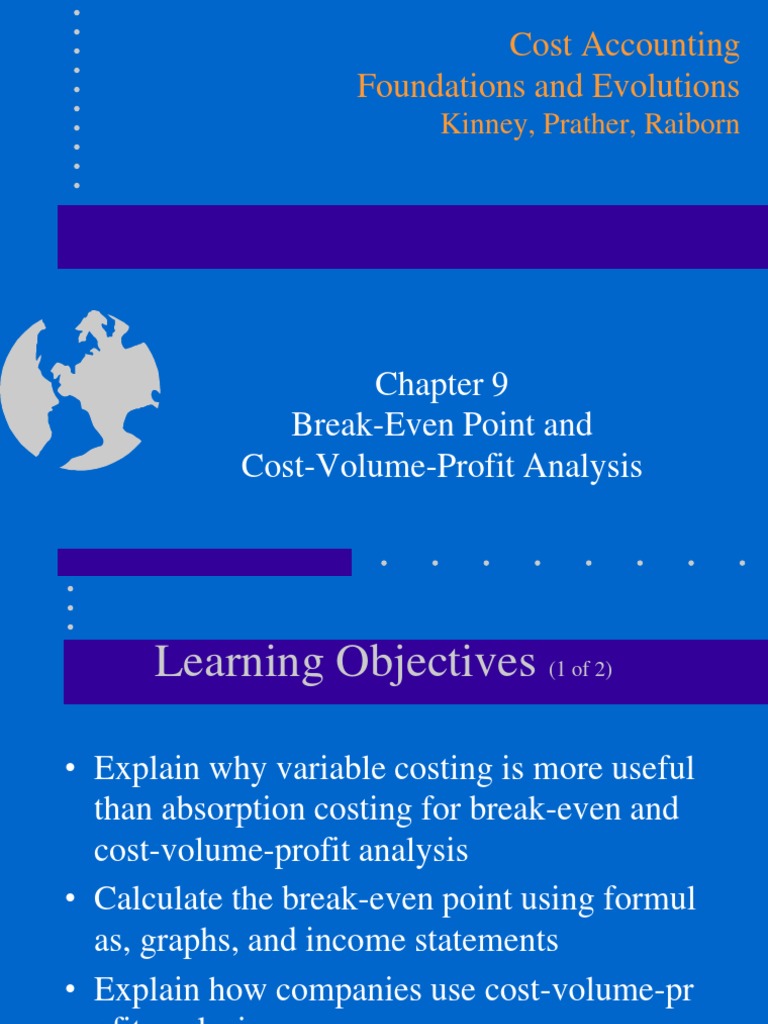 Ch09 Break-Even Point and Cost-Volume Profit Analysis | PDF | Business ...