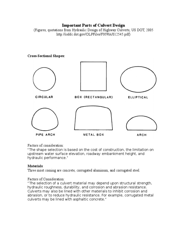 Important Parts of Culvert Design | PDF | Civil Engineering | Building ...