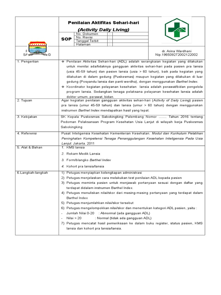 Sop Adl | PDF | Sains & Matematika