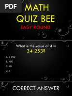 Mathematics Quiz Bee Grade 2 | PDF