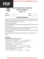 Noun Worksheet For Class 4 With Answers 1 | PDF | Language Arts ...