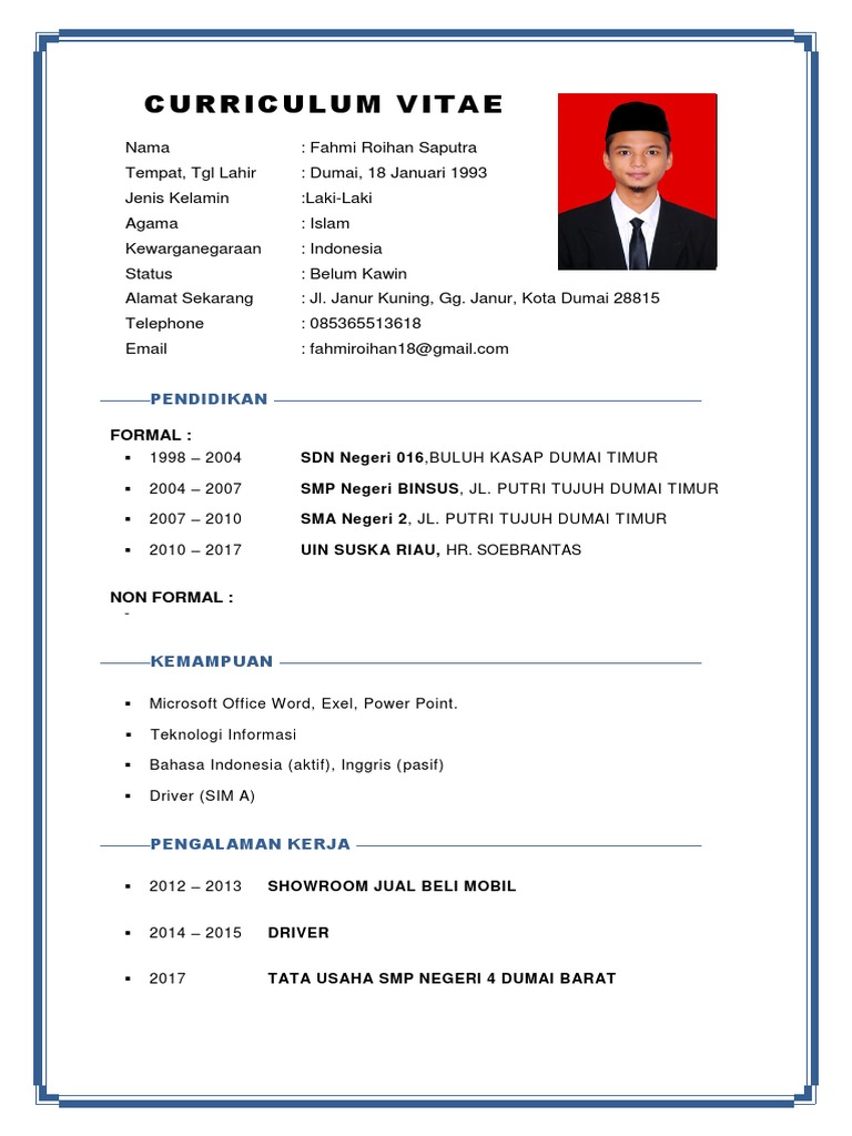 CV Fahmi | PDF