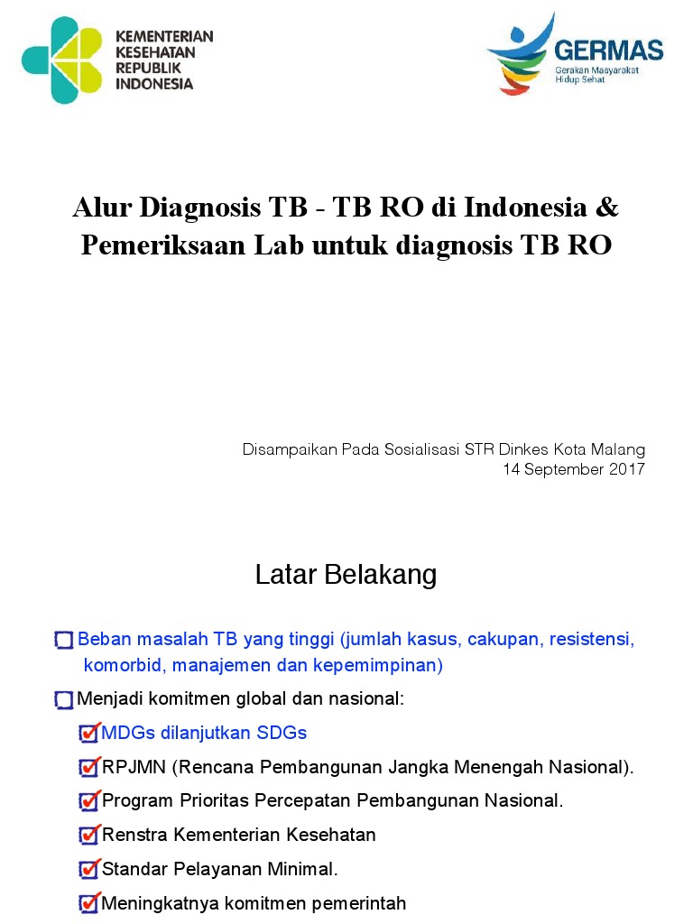 1alur Diagnosis TB-TB RO Dan Pemeriksaan Lab TB | PDF