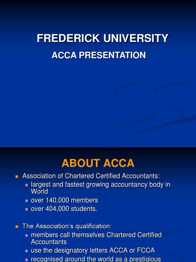 Acca Presentation 3 | PDF | Accounting | Business