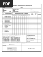 Megger Test Form | PDF | Electrical Engineering | Manufactured Goods