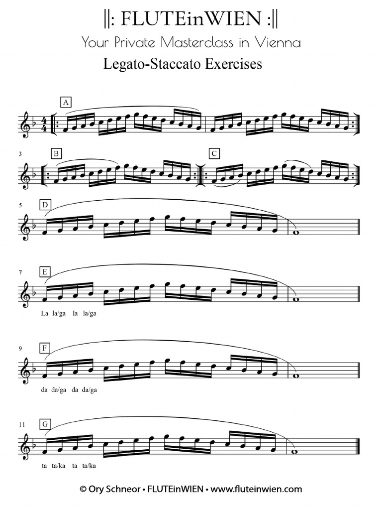 Legato Staccato Exercises PDF | PDF