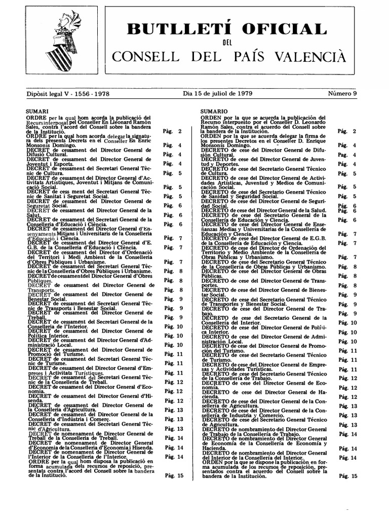 Dogv 0009 | PDF | Gobierno