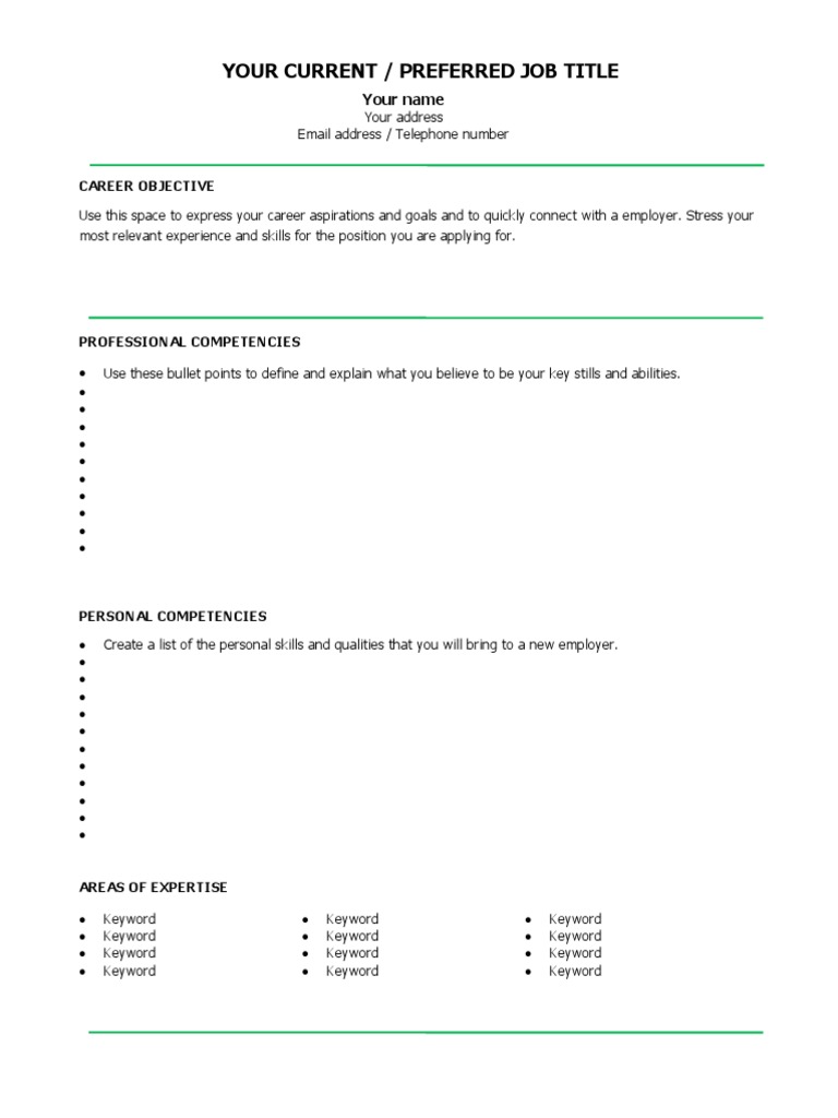 Comprehensive Resume Template Guide | PDF