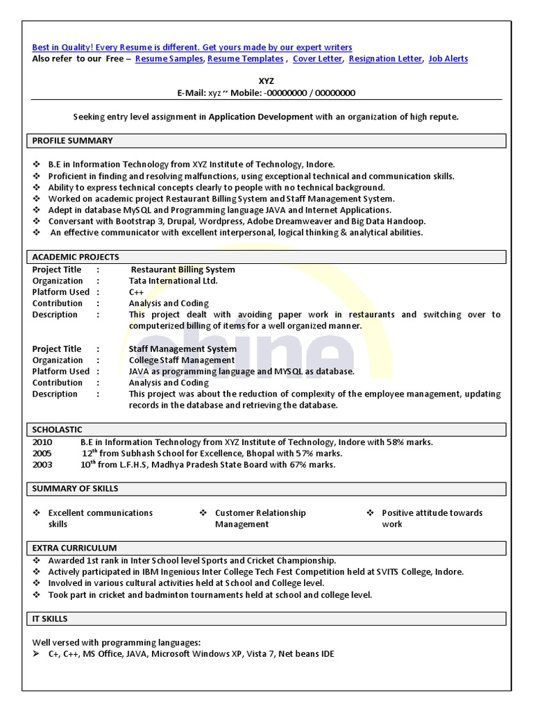 Learning Sample Resume PDF | PDF