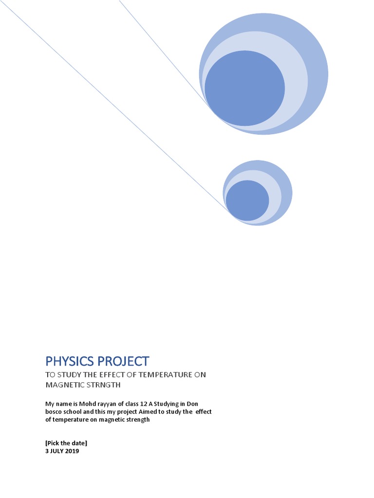 Physics Project: To Study The Effect of Temperature On Magnetic STRNGTH ...