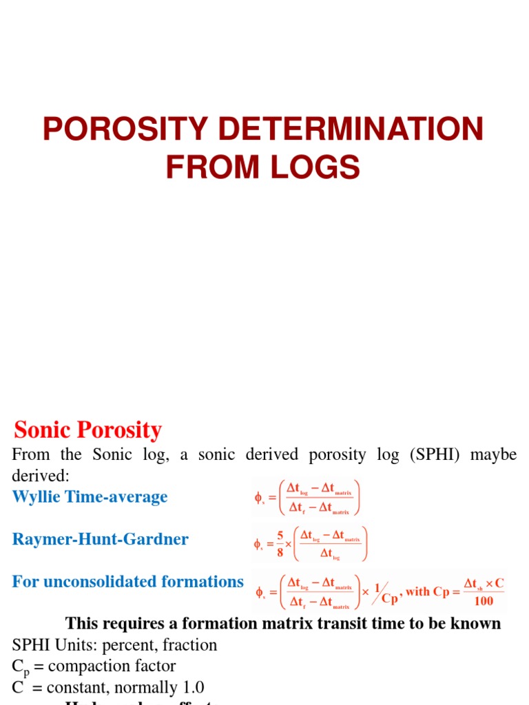04 - Porosity With Chart PDF | PDF | Porosity | Sandstone