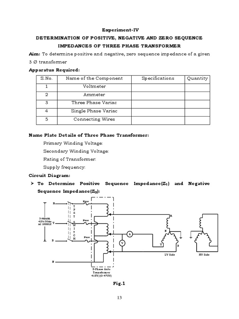 4. DETERMINATION OF POSITIVE, NEGATIVE AND ZERO SEQUENCE IMPEDANCES OF ...