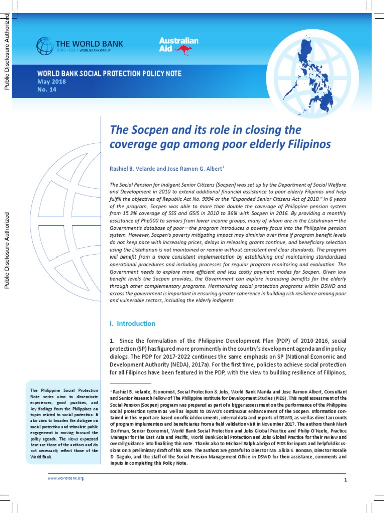 PN Public Add Series SPL Policy Note 14 Socpen | PDF | Welfare | Pension