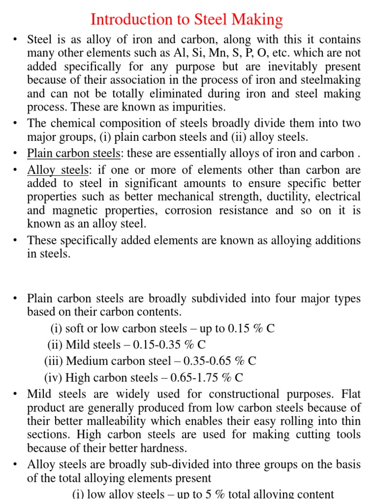 Introduction To Steel Making | PDF | Steelmaking | Nozzle