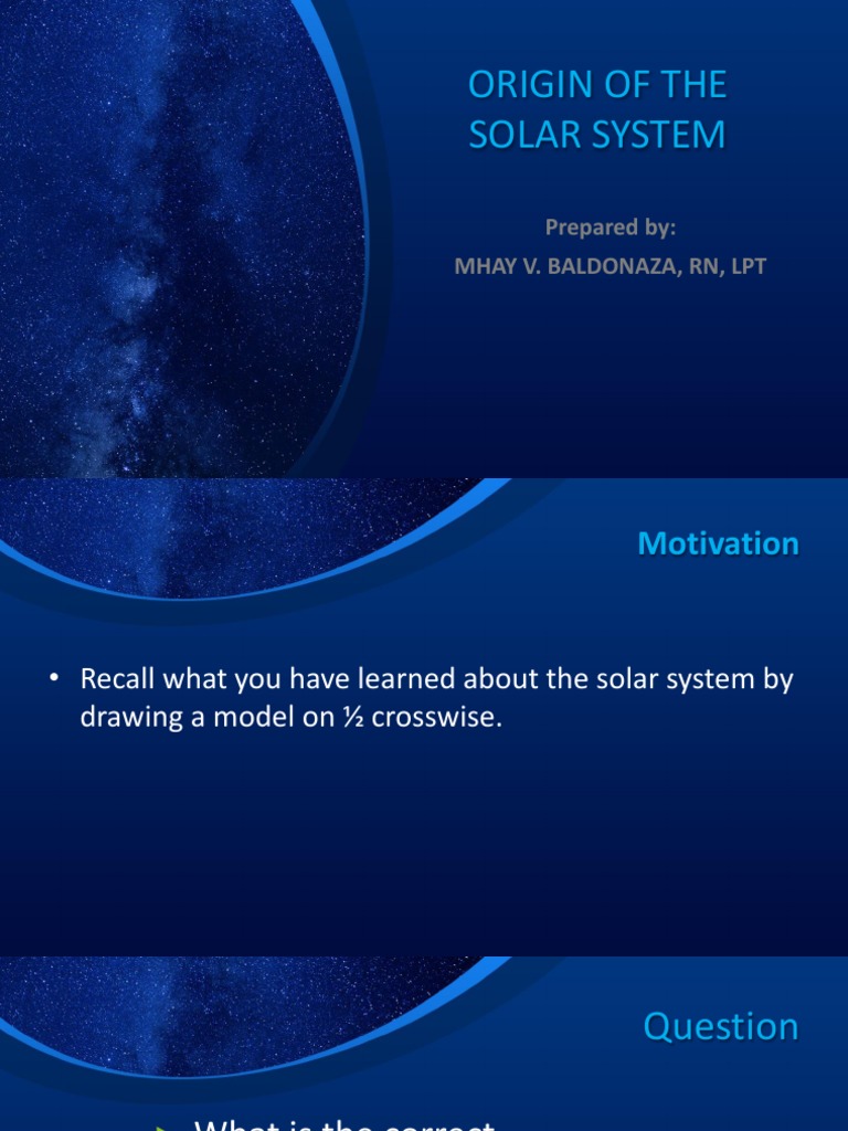 Solar System Origin and Theories Explained | PDF | Solar System | Space ...