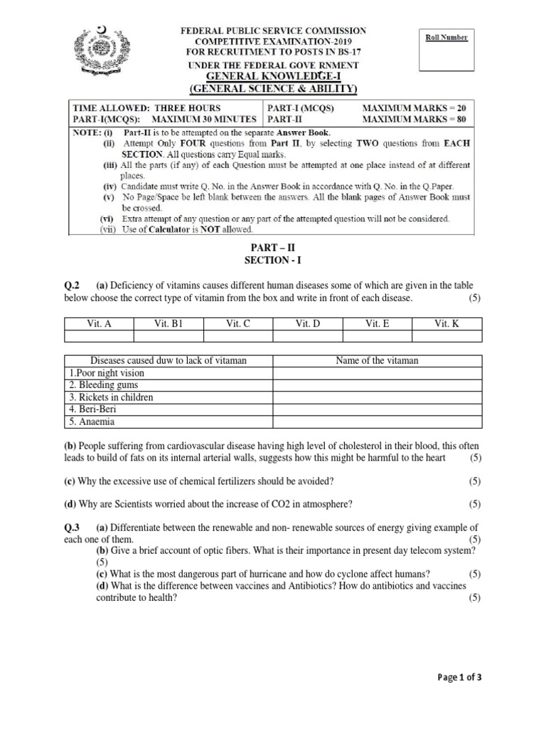 Science & Math Quiz Questions | PDF | Vitamin