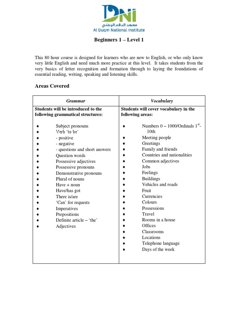 Beginners LEVEL 1 | Download Free PDF | English Language | Languages