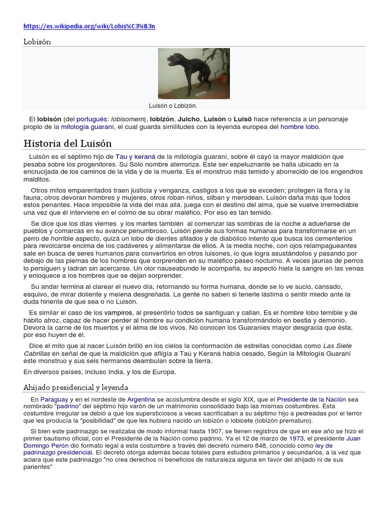 Lobison | PDF | Mitología