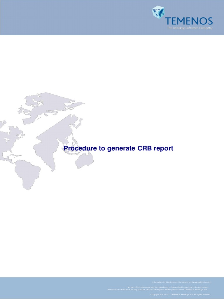 Procedure To Generate CRB Report | PDF | Intellectual Works | Computing
