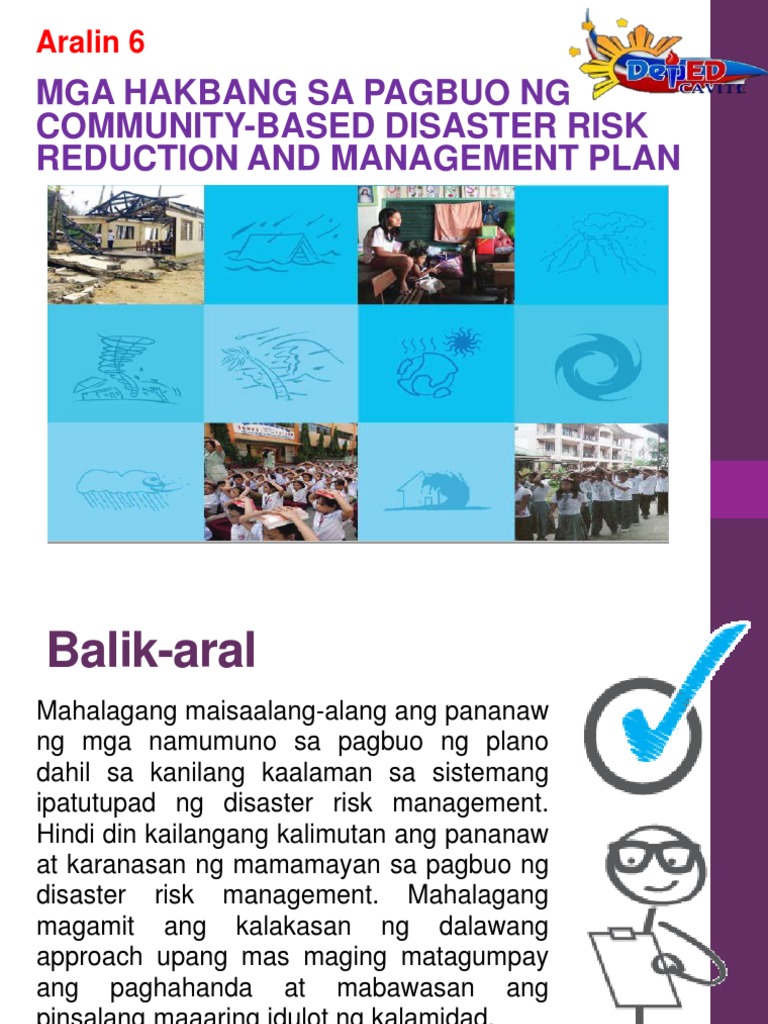 Aralin 6 Mga Hakbang Sa Pagbuo NG CBDRRM Plan | PDF