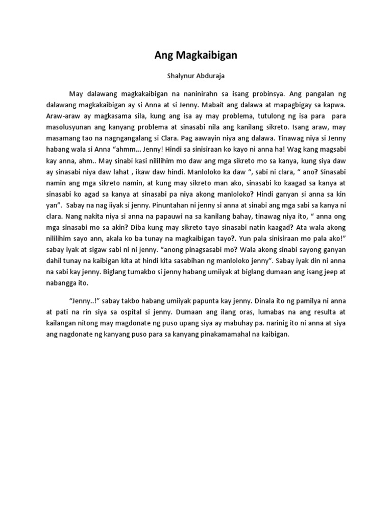 Ang Magkaibigan | PDF