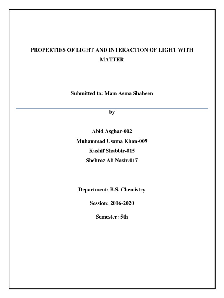 Light Properties | PDF | Refraction | Reflection (Physics)